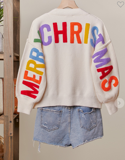 Christmas Spirit Sweater with Lettering | Graham & Tooze
